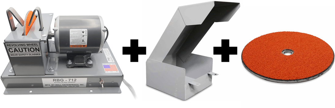RBG712 Blade Grinder, Grit Collector & Grind Wheel | MowMore